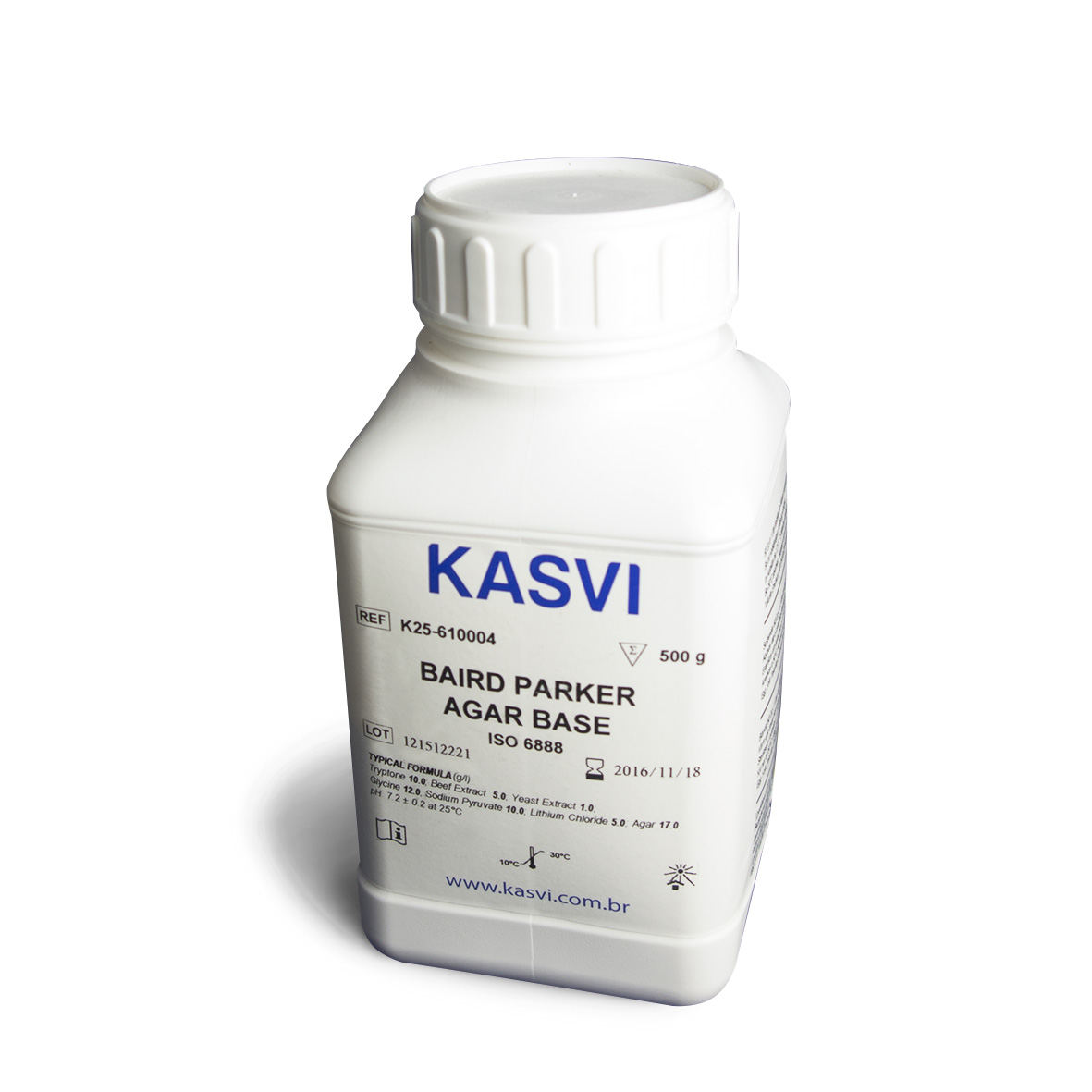 Agar Baird-parker Base - Frasco 500g | Kasvi - Botulab Agar Baird-parker Base - Frasco 500g | Kasvi - Botulab